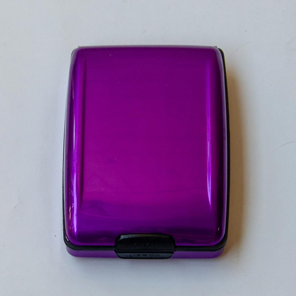 RFID-blocking wallet for cards PORTOMY | PURPLE - PORTOMY